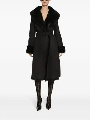 Dolce & Gabbana Belted Coat - N0000 Black