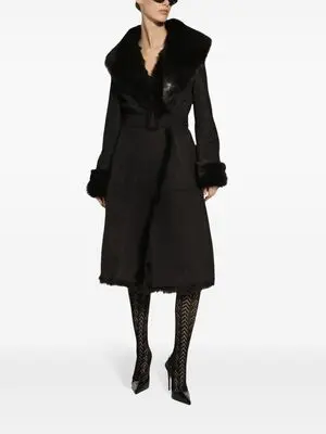 Dolce & Gabbana Belted Coat - N0000 Black