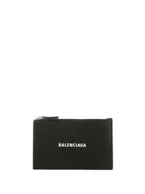 Balenciaga Leather Card Holder Black