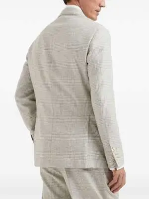 Brunello Cucinelli Check Blazer - Neutrals