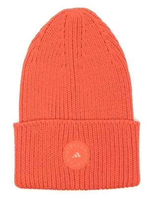 Adidas By Stella McCartney Adidas By Stella McCartney Rubberised-Logo Beanie Orange