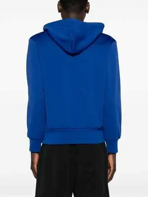 Play Comme Des Garcon Heart-motif Drawstring Hoodie - Blue