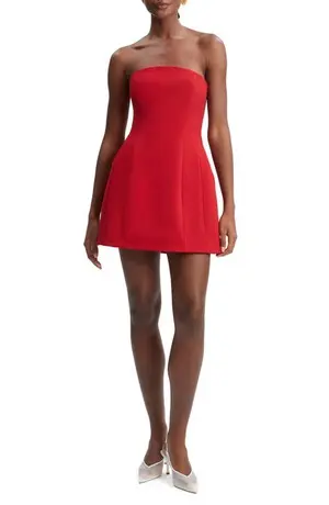 Bardot Bardot Karoline Balloon Mini Dress Deep Red