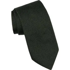 ELIZABETTA Elizabetta Foresta Silk Grenadine Neck Tie Forest Green