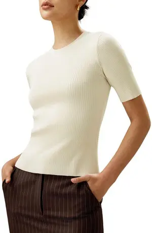 Lilysilk Essential Silk Knit Top - White
