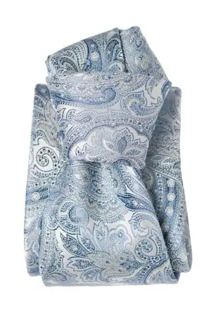 ELIZABETTA Montecarlo Silk Jacquard Neck Tie - Blue