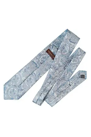 ELIZABETTA Montecarlo Silk Jacquard Neck Tie - Blue