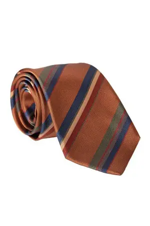 ELIZABETTA Elizabetta Battisti Extra Long Silk Jacquard Neck Tie