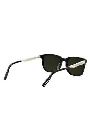 Dior Tag Su 56mm Square Sunglasses - Black/other/green