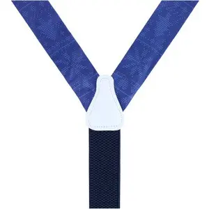 Trafalgar Christmas Sweater Button-end Suspenders - Navy