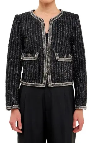 Endless Rose Sequin Tweed Jacket