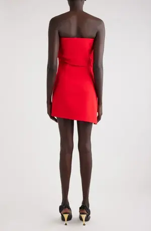 Givenchy Big Bow Asymmetric Strapless Dress