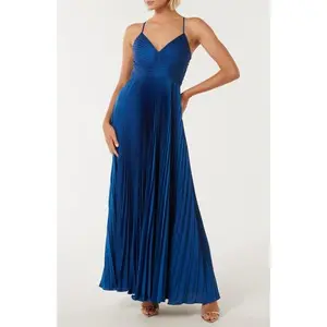 EVER NEW Geri Pleated Maxi Dress - Sapphire Blue