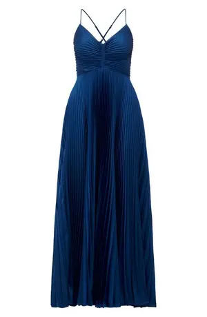 EVER NEW Geri Pleated Maxi Dress - Sapphire Blue