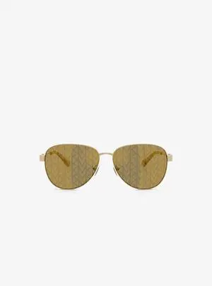 Michael Kors Biarritz Aviator Sunglasses - Gold