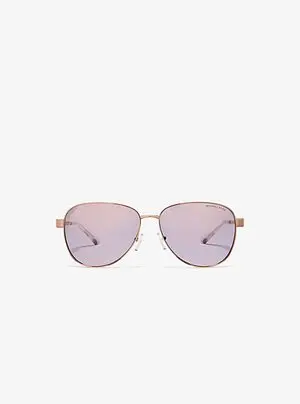 Michael Kors Michael Kors Biarritz Aviator Sunglasses Pink