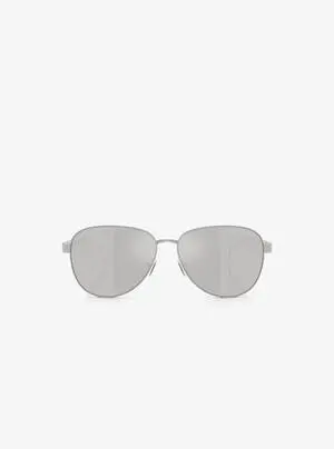 Michael Kors Michael Kors Biarritz Aviator Sunglasses Silver