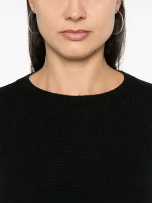 BLANCA VITA Ribbed-knit Sweater - Black