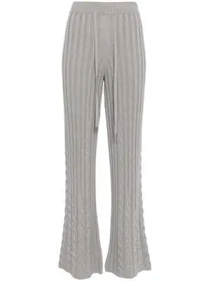 TWINSET Cable-knit Flared Trousers