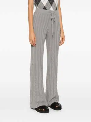 TWINSET Cable-knit Flared Trousers