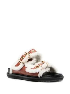 Marni Fussbett Shearling Slides