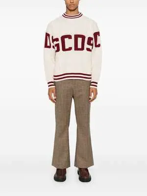 Gcds Band-logo Sweater - Neutrals