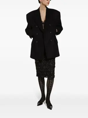 Dolce & Gabbana Sequin-embellished Tweed Skirt - Black
