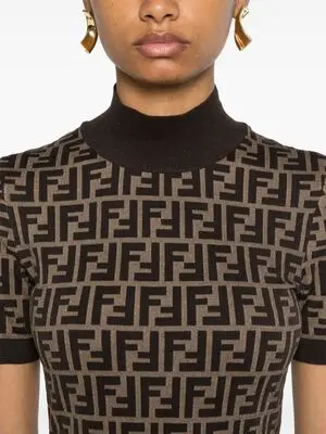 Fendi Ff-jacquard Midi Dress