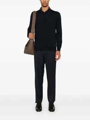 Brioni Zip-fastening Wool Polo Shirt