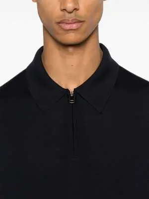 Brioni Zip-fastening Wool Polo Shirt