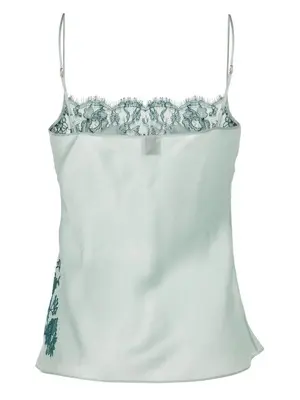 Carine Gilson Lace-trimmed Silk Camisole