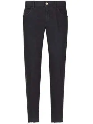 Dolce & Gabbana Pressed-crease Slim-cut Jeans - Blue