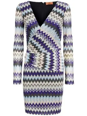 Missoni Zigzag Mini Dress - Neutrals