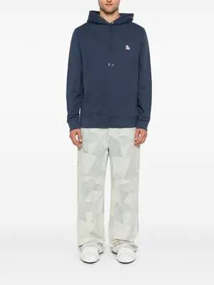 Maison Kitsuné Fox Head Cotton Hoodie - Blue