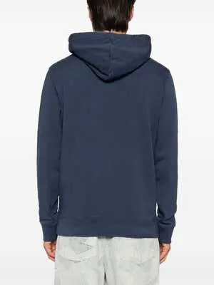 Maison Kitsuné Fox Head Cotton Hoodie - Blue