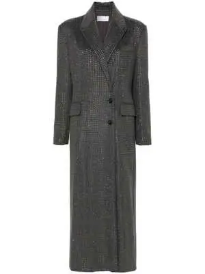Giuseppe Di Morabito Rhinestone-embellished Overcoat - Grey