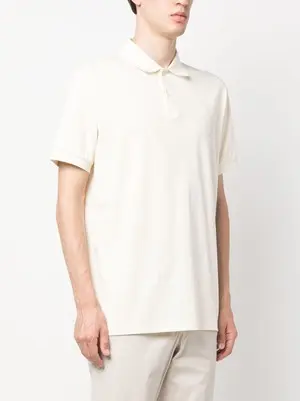 HACKETT Logo-embroidered Cotton Polo Shirt - Neutrals
