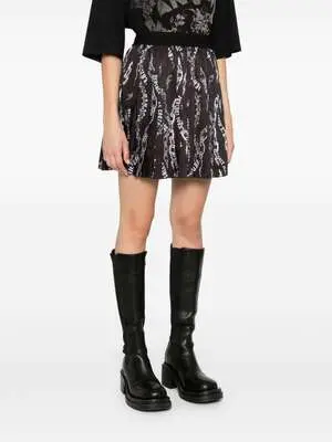 Versace Logo-chain Mini Skirt - Black