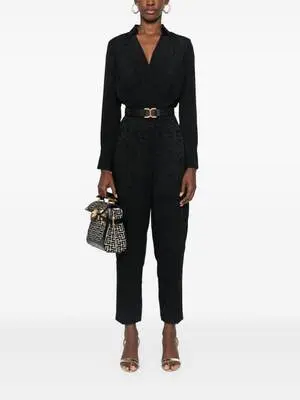 Elisabetta Franchi Logo-jacquard Trousers