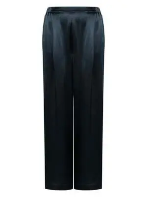 Carine Gilson Wide-leg Silk Pyjama Trousers - Blue