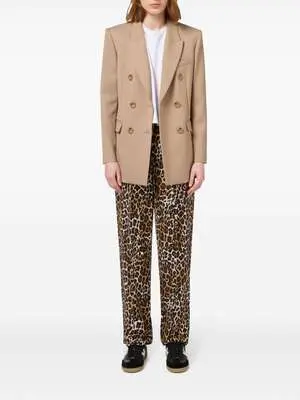 Elisabetta Franchi Animal Print Flared Trousers