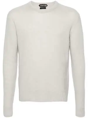 TOM FORD Ribbed-trim Sweater - Grey