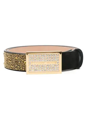 Philipp Plein Crystal-embellished Belt - Black