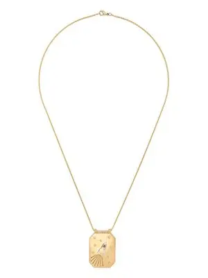 MARIE LICHTENBERG 18kt Yellow Diamond And Sapphire Necklace - Gold