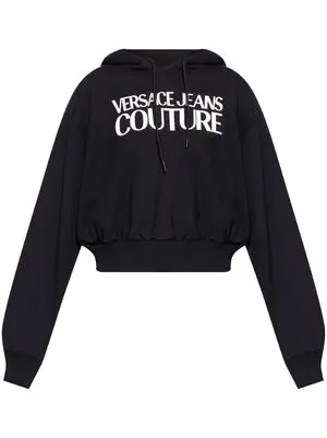 Versace Jeans Couture Textured Sweatshirts Hoodies For Women