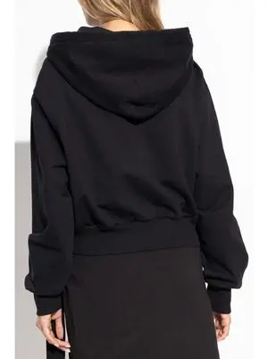 Versace Logo-print Cotton Hoodie - Black