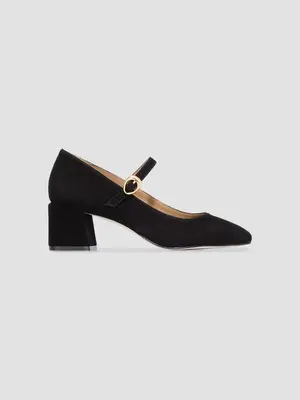 Bernardo Ancona Mary Jane Block Heels - Black
