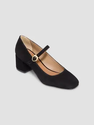 Bernardo Ancona Mary Jane Block Heels - Black