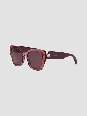 BVLGARI Serpenti 53mm Butterfly Sunglasses Violet Violet