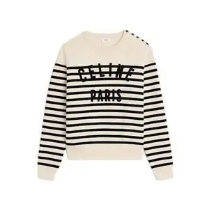 Celine Crew Neck Mariniere Cotton Sweater